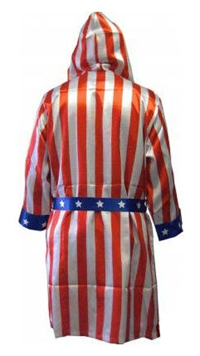 Rocky Balboa Movie Cosplay Boxing Robe Shorts Costume Set American Flag ...