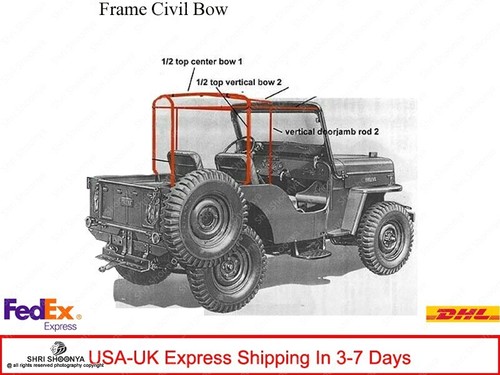 Frame for Cabin Soft Top Fits WILLYS Jeep Cj2A/3A/3B | eBay
