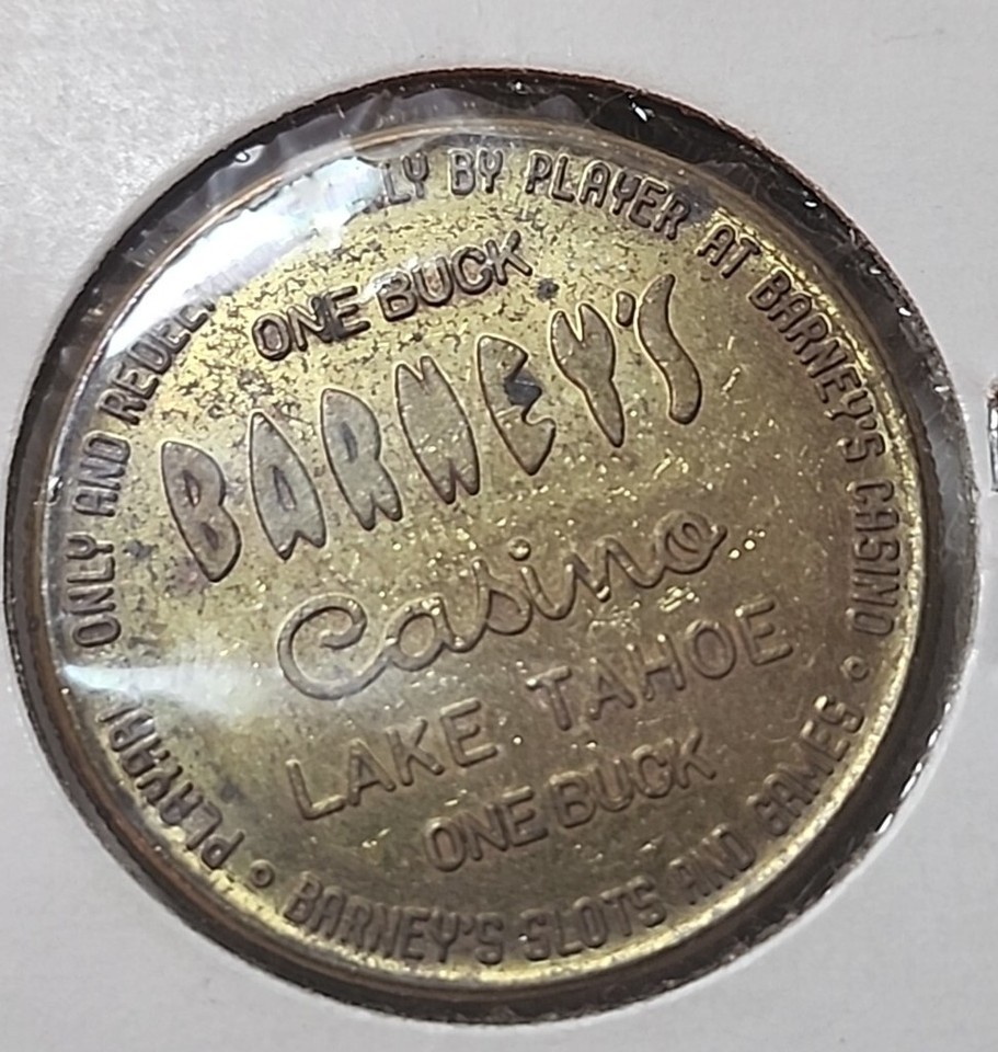 1965 Barney's $1 Slot Coin Token Lake Tahoe NV JBT 206 | eBay
