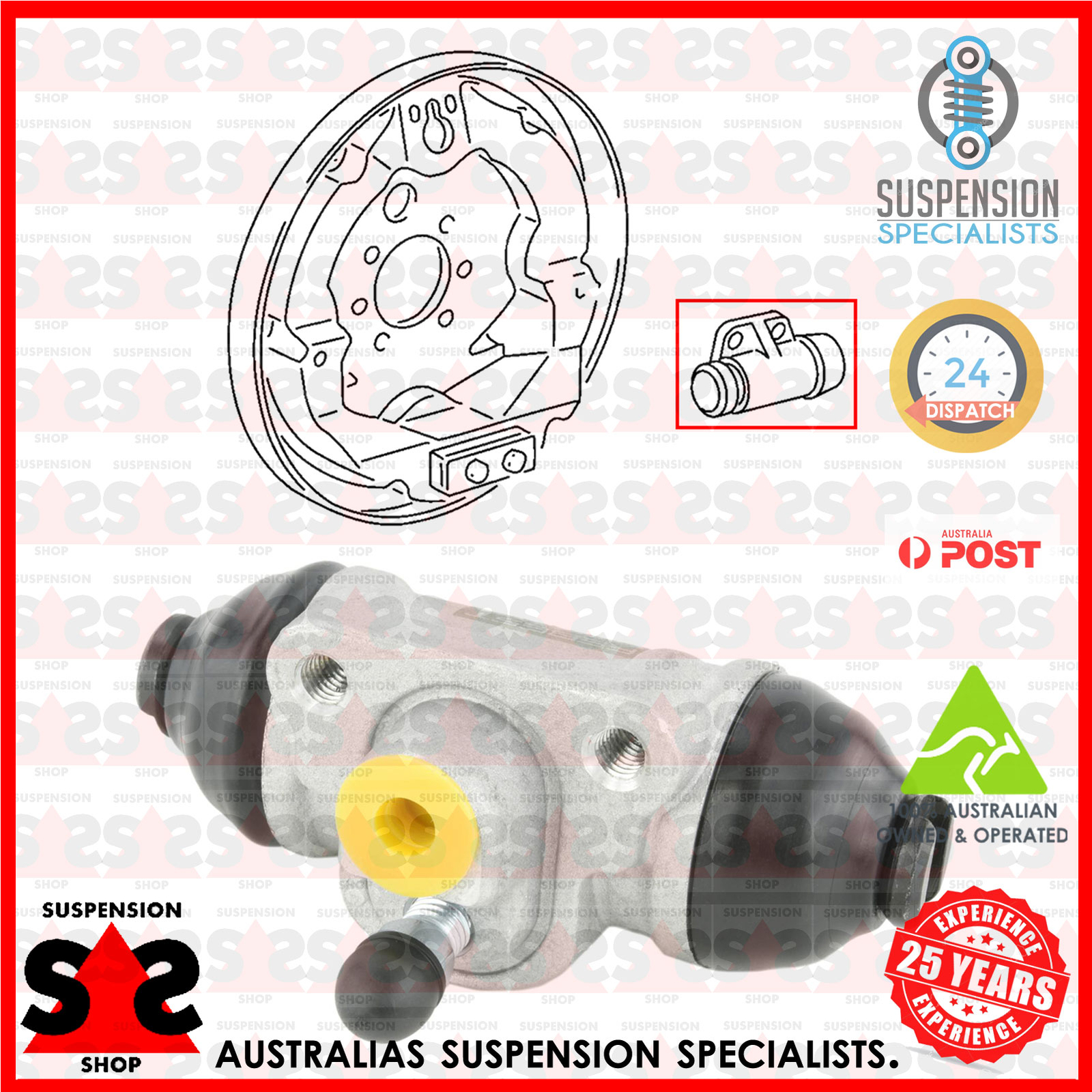 Rear Axle Wheel Brake Cylinder Suit VW Polo 1.2 TSI POLO V (6R1, 6C1 ...