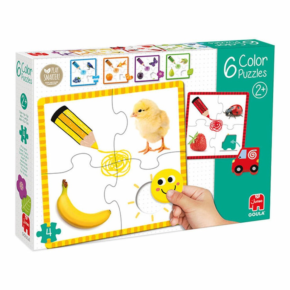 Jumbo Spiele GOULA 6 Farben-Puzzle Kinderpuzzle Legespiel Farben Lernen ...