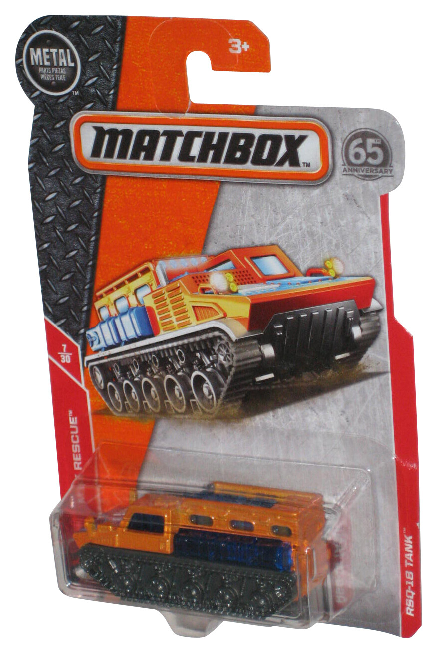 Matchbox MBX Rescue (2017) RSQ-18 Tank Orange Die-Cast Metal Toy 7/30 ...
