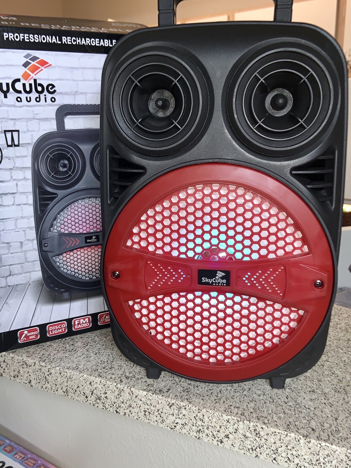 bluetooth speaker portable SkyCube 5000W P.M.P.O 8” +1 Tweeter ...