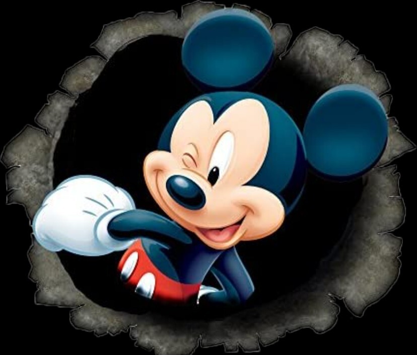Mickey Mouse Hole in Wall 3.5 inch indoor/outdoor UV & waterproof ...