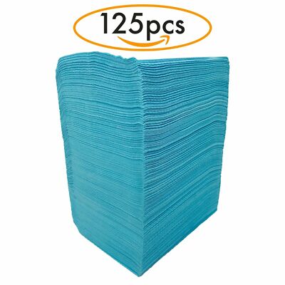 125 or 500 PCS Dental Bib & Tattoo Bib Blue Polyback Towel Disposable ...