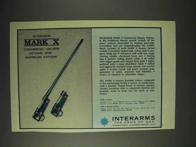 1973 Interarms Mark X Mauser, Barreled Actions Ad | eBay