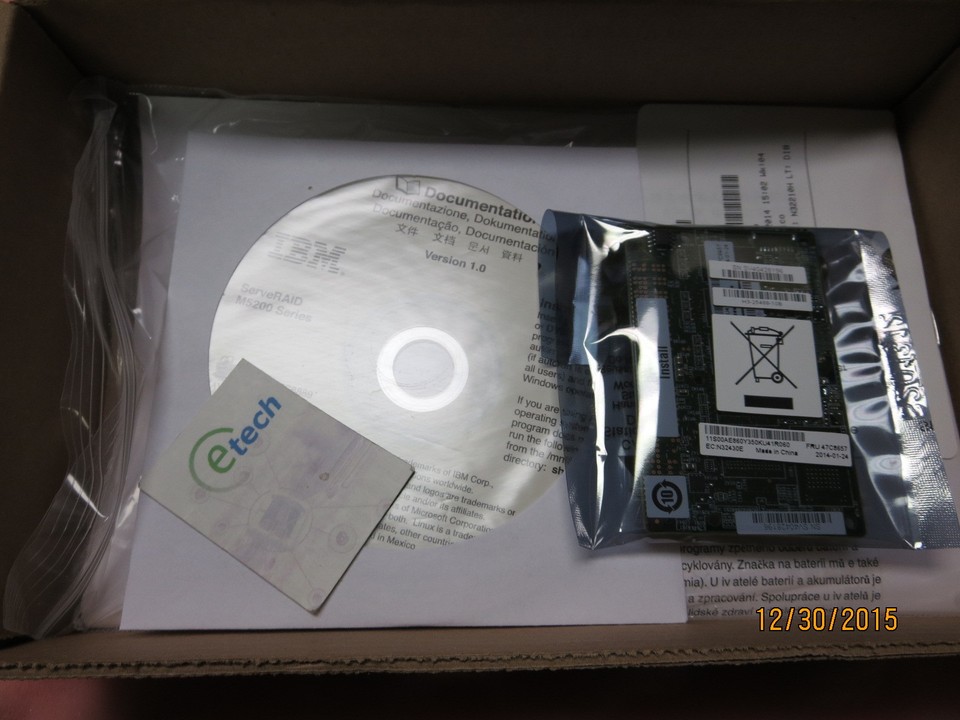 47C8656 - IBM ServeRAID M5200 Series 1GB Cache/RAID 5 Upgrade, FRU ...