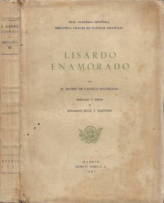 Lisardo Enamorado. . D. Alonso De Castillo Solórzano. 1947. . | eBay