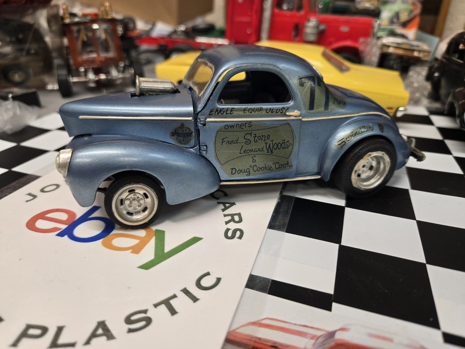 BUILT MODEL CAR VINTAGE REVELL ORIGINAL WOODS, STONE ,WILLYS NEEDS ...