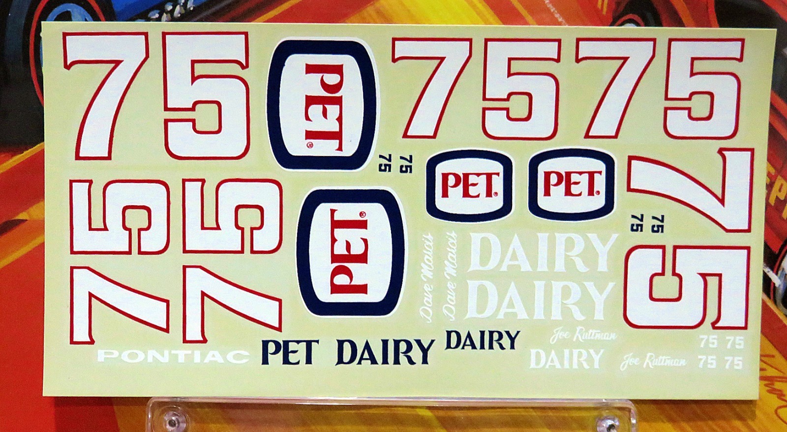 1986 Joe Ruttman / Dave Marcis #90 Pet Dairy 1:24 Car Decal ...