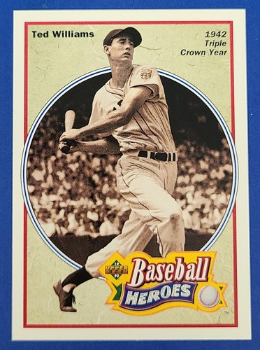 1992 Upper Deck Baseball Heroes Ted Williams #30 Red Sox Baseball Card ...