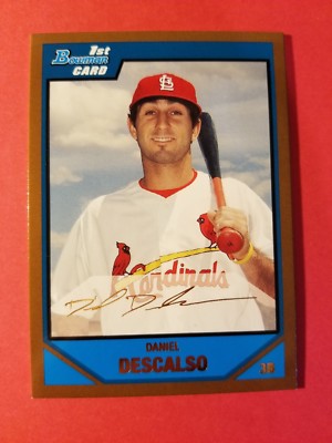 DANIEL DESCALSO (SP) GOLD RC ROOKIE #BDPP42 ST. LOUIS CARDINALS - 2007 ...