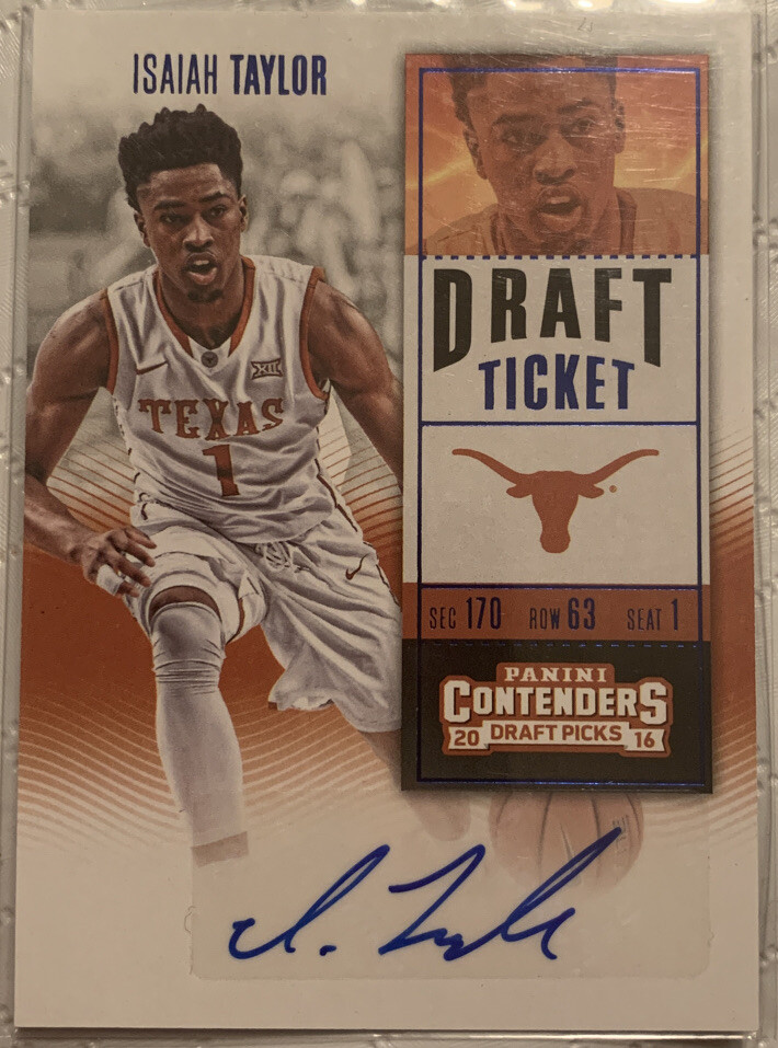 Isaiah Taylor Texas Longhorns Panini Autograph Rookie Card Auto 2016 Blue Foil | eBay