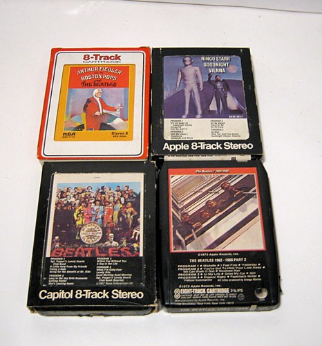Vintage 1970s Lot of 4 THE BEATLES 8 Track Tape Cartridges | eBay