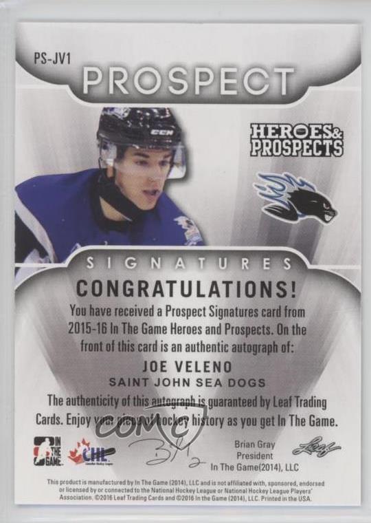 2015-16 Leaf In the Game Heroes & Prospects - Prospect Autographs ...