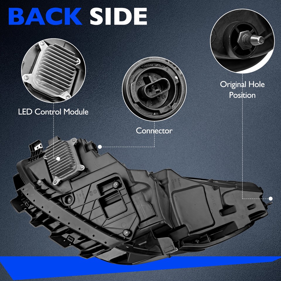 LED Headlight Headlamp Assembly Right Side For 2021-2023 Tesla 3 Y ...