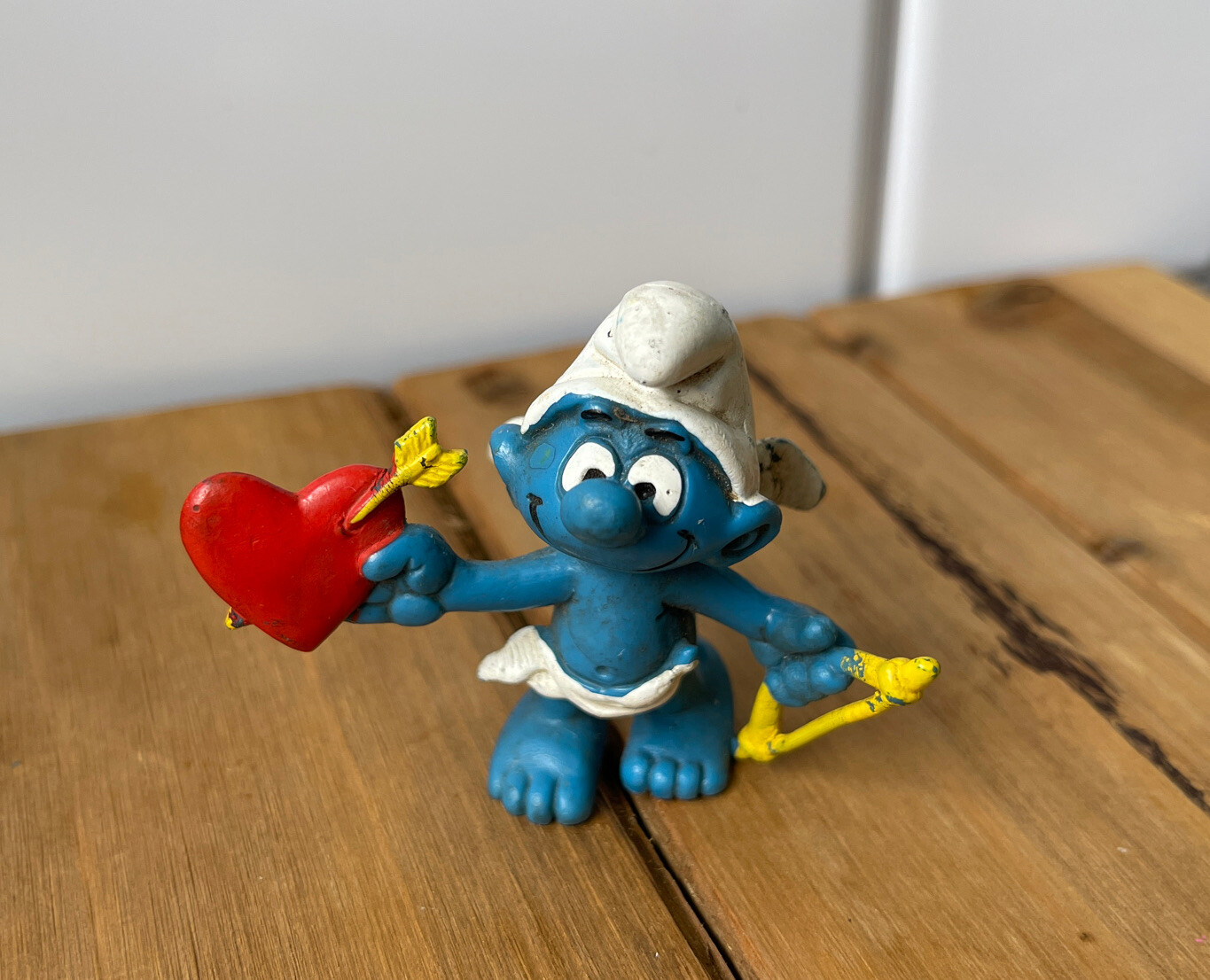 Vtg 1981 Schleich Peyo Portugal Valentine Cupid Smurf Plastic ...