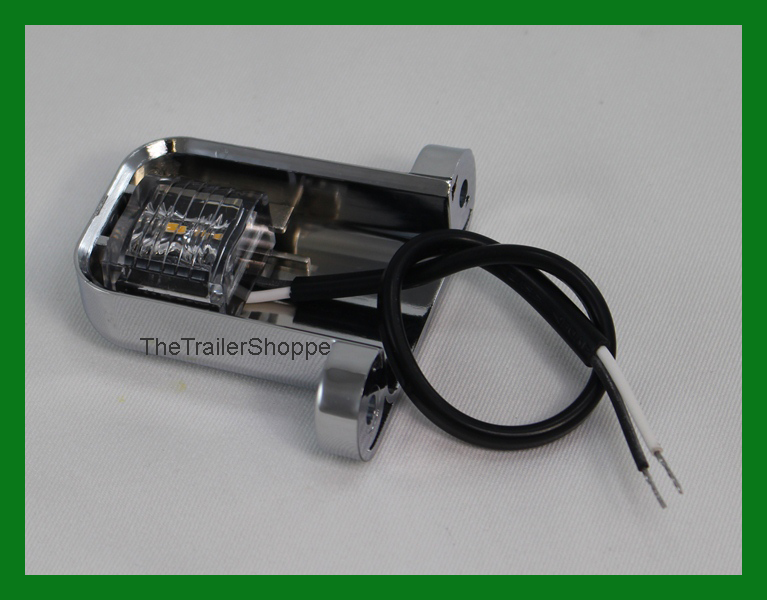 License Plate Light 25 Lumens LED Chrome Surface Mount for Trailers -2. ...