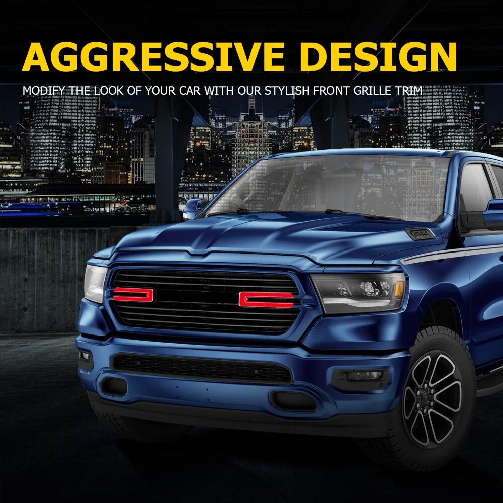 For 2019 2020 2021 Dodge Ram 1500 Accessories Front Grille Trim Cover ...