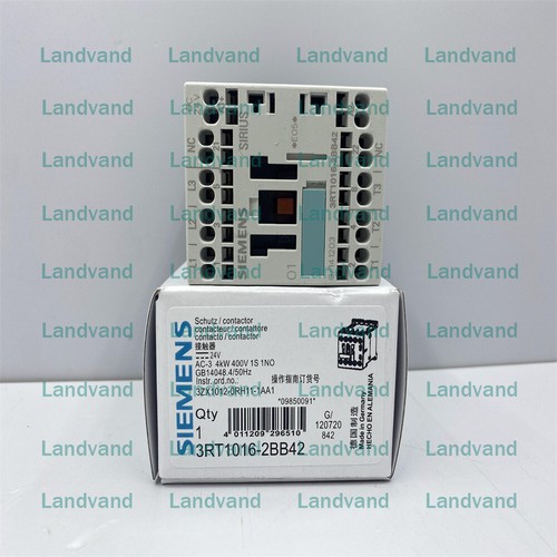 New Siemens Contactor Non-Reversing 24VDC Coil 9A 3-Pole 3RT1016-2BB42 ...