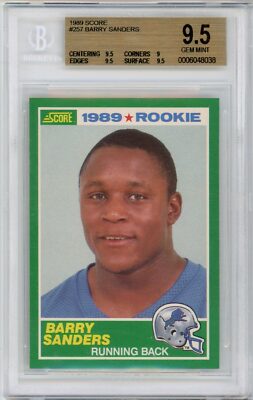 Barry Sanders 1989 Score Football Rookie Card #257 BGS 9.5 | eBay