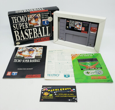 Tecmo Super Baseball (Super Nintendo Entertainment System, 1994) SNES ...