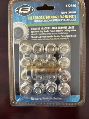 MR GASKET HEADLOCK LOCKING HEADER BOLTS 2236G FITS FORD & CHRYSLER 1991 ...
