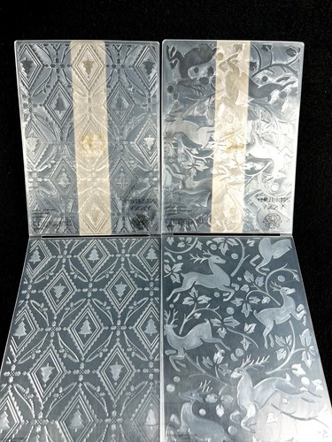 8 NEW NOS Anna Griffin HOLIDAY Embossing Folders with Borders Cuddlebug ...