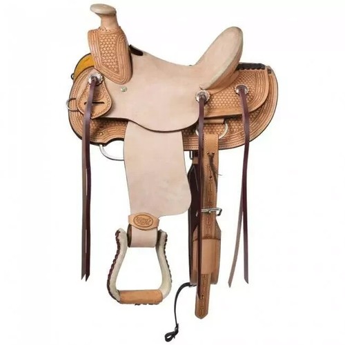 Ensemble complet de selle de cheval en cuir Western Wade Tree Roping ...