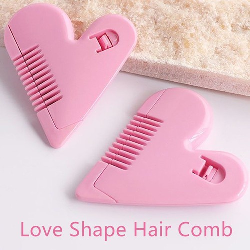Pink Mini Hair Trimmer Love Heart Shape Hair Cutting Comb With Bl LT MJ ...