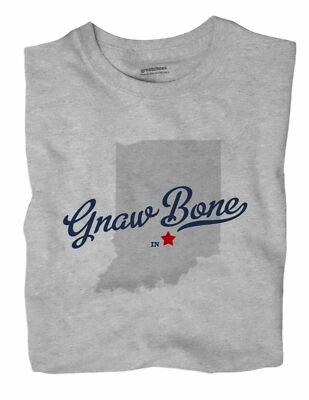 Gnaw Bone Indiana IN Ind T-Shirt MAP | eBay