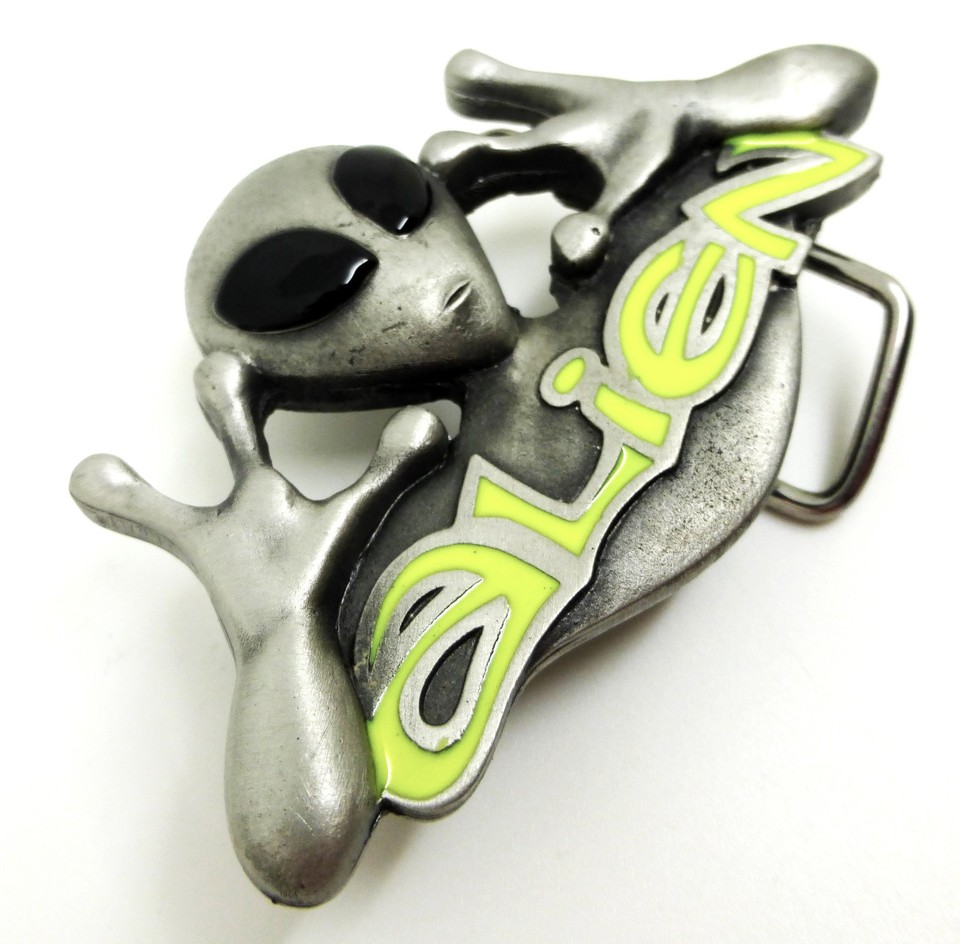 Alien Belt Buckle Sci fi Cosplay Fantasy Themed Authentic Bulldog ...