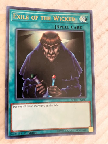 Exile of the wicked 1st edition ultra rare foil yu-gi-oh gaming cards ...