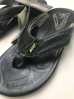 Reef Vintage supreme collection handmade blk Leather Macaronis Reg $160 ...