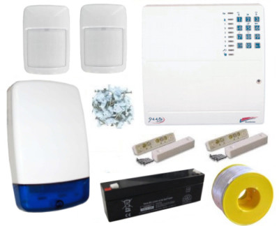 Scantronic 9448 Wired Burglar Alarm LED Professional Kit 2 PIRs 115db ...
