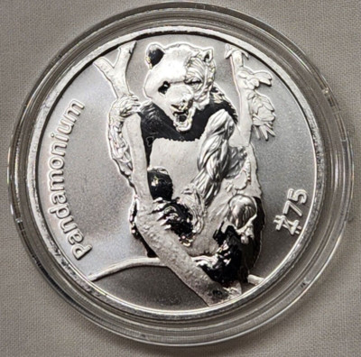 1 oz Silver Pandamonium Silver Round Coin Zombucks Apocalypse Chinese ...