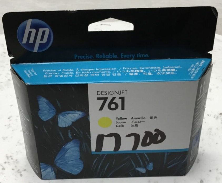 HP 761 Ink Cartridge - Yellow (CM992A) for sale online | eBay