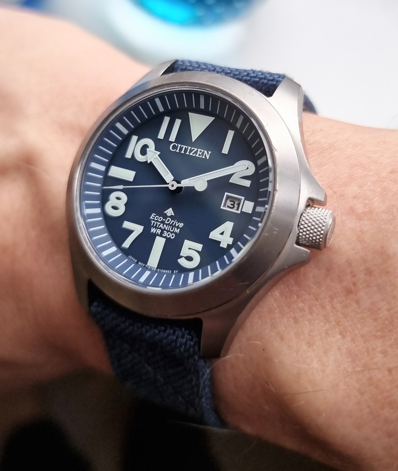 Citizen Eco Drive Promaster Tough BN0118-12L Titanium Sapphire Blue ...