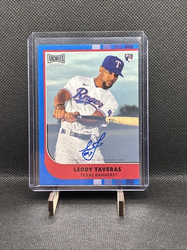 2021 Topps Archives Leody Taveras Rookie Snapshots On Card Auto 35/50 ...