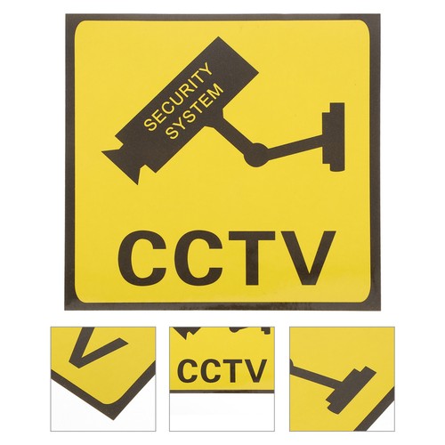 10 Pcs Cctv Window Sticker inside Adhesive Sign Decal Stickers Video ...