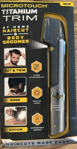 Microtouch Titanium TRIM Lighted Hair Cutting Tool Body Groomer ...