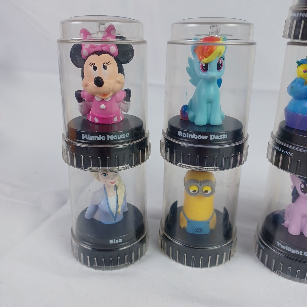 PODZ Good2grow Stackable Toppers Lot Of 11 Spongebob Elsa Rainbow Dash ...