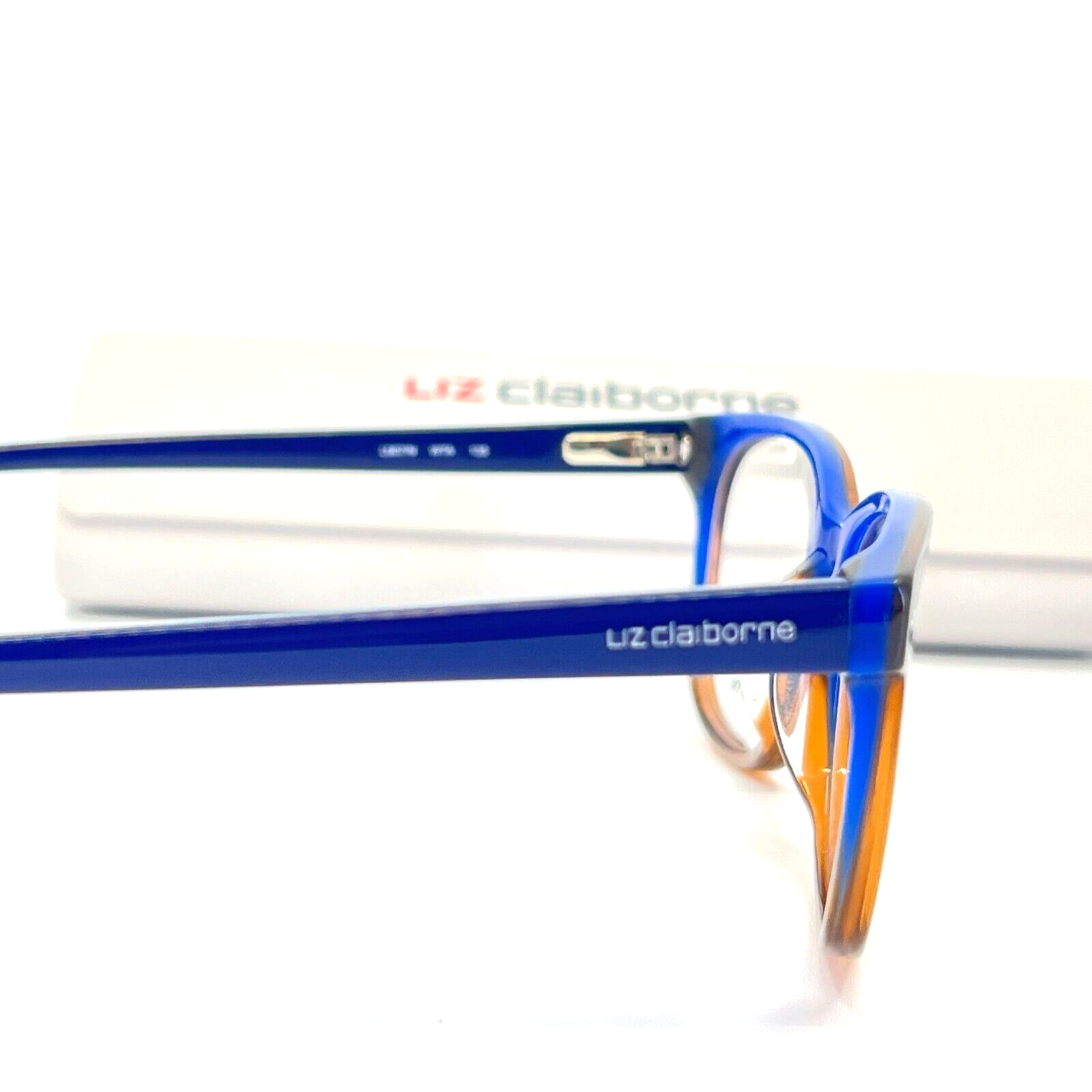 Liz Claiborne Eyeglasses L607/N WTA Blue Brown Rectangular Frames 53 ...