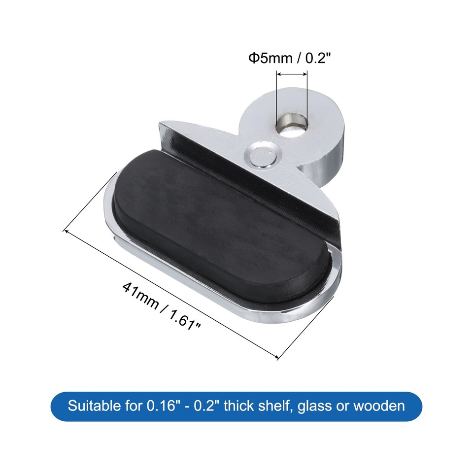 4Pcs Zinc Alloy Mirror Floating Glass Clip Set Wall Mounted Mirrors ...