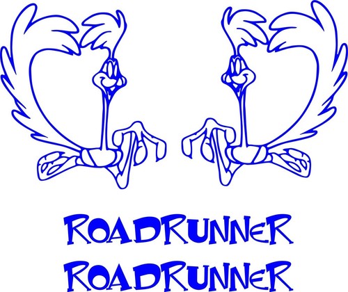 2 x ROADRUNNER graphics + 2 ROADRUNNERS in cartoon font | eBay