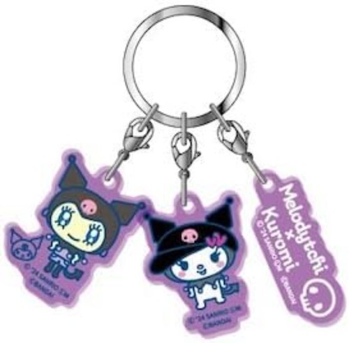 Tamagotchi x Sanrio Characters Triple Acrylic Keychain Melodycchi x ...