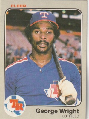 FREE SHIPPING-MINT-1983 Fleer George Wright #583 RANGERS PLUS BONUS ...