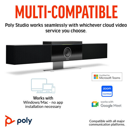Poly STUDIO VIDEO BAR 4K USB P009 Black - New (Open Box) | eBay