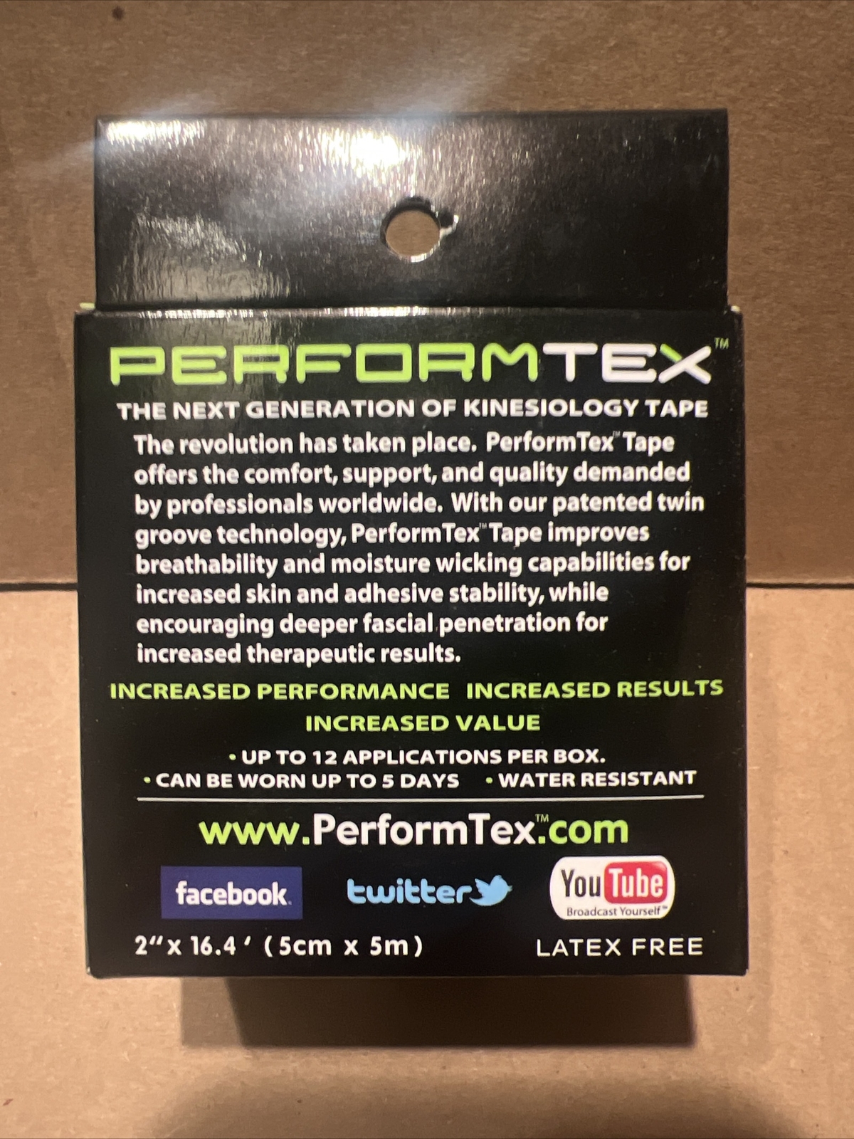 PerformTex Tape - Kinesiology Tex Tape Speed Green 1 Roll of 2 inch ...