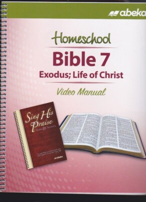 ABEKA Homeschool BIBLE 7 Exodus; Life of Christ Video Manual Spiral ...